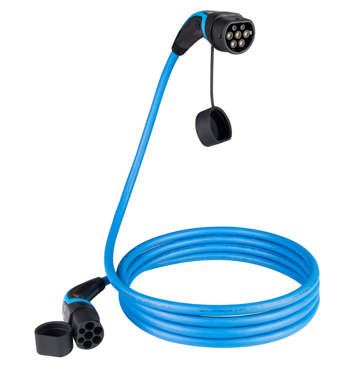32A 250V 7kW Type 2 To Type 2 EV Charging Cable Standard Grounding