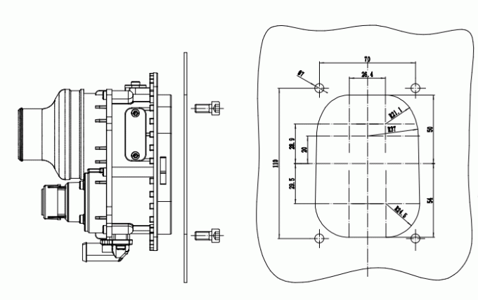 IEC 62196-3 CCS Type 2 EV Socket 200A 1000V DC Fast Charging Inlet