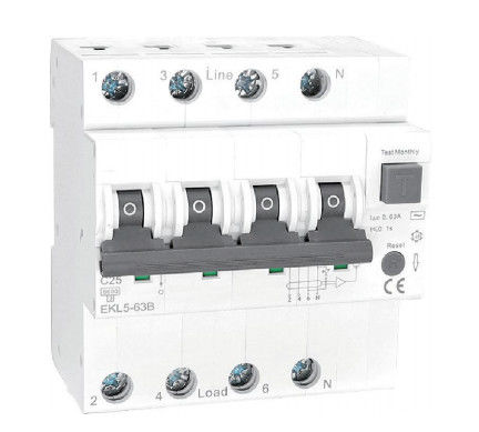 4 Pole RCD Circuit Breaker 415V 63A 3 Phase Circuit Breaker