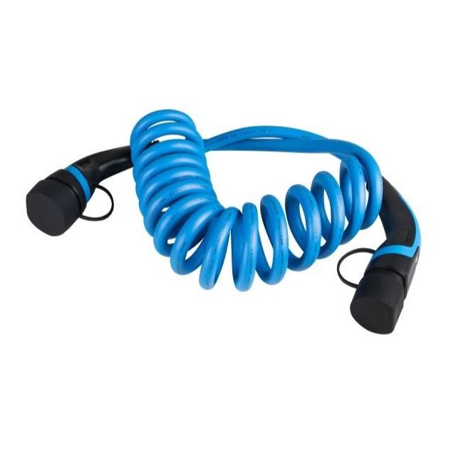 50Hz 7kW Type 2 To Type 2 EV Charging Cable With 5m Coiled Cable