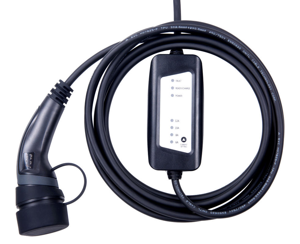 IEC 62196 Type 2 EVSE Home Charger 16A 250V With Current Adjustable