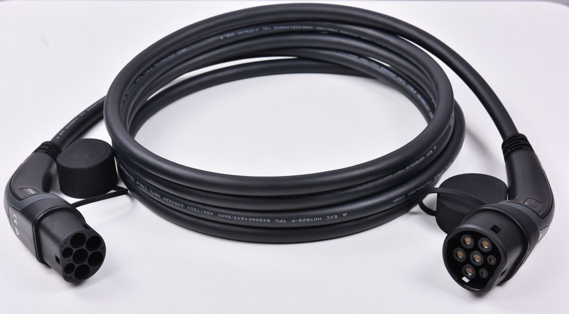 32A 3 Phase Type 2 Car Charging Cable 5m Grey Cladding Cable