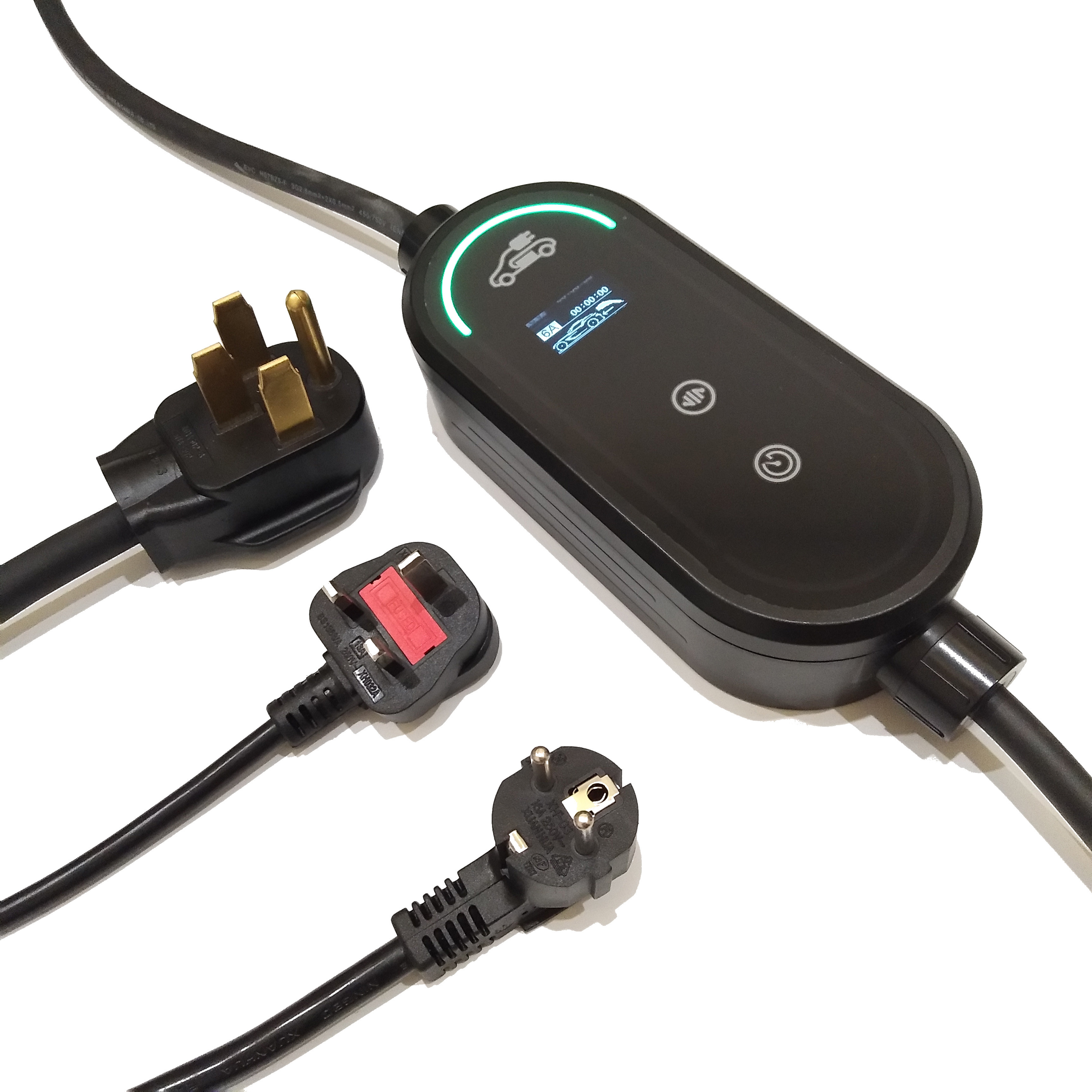 IP67 Type B Protection Smart Portable EV Charger 16A 3.6kW With ...