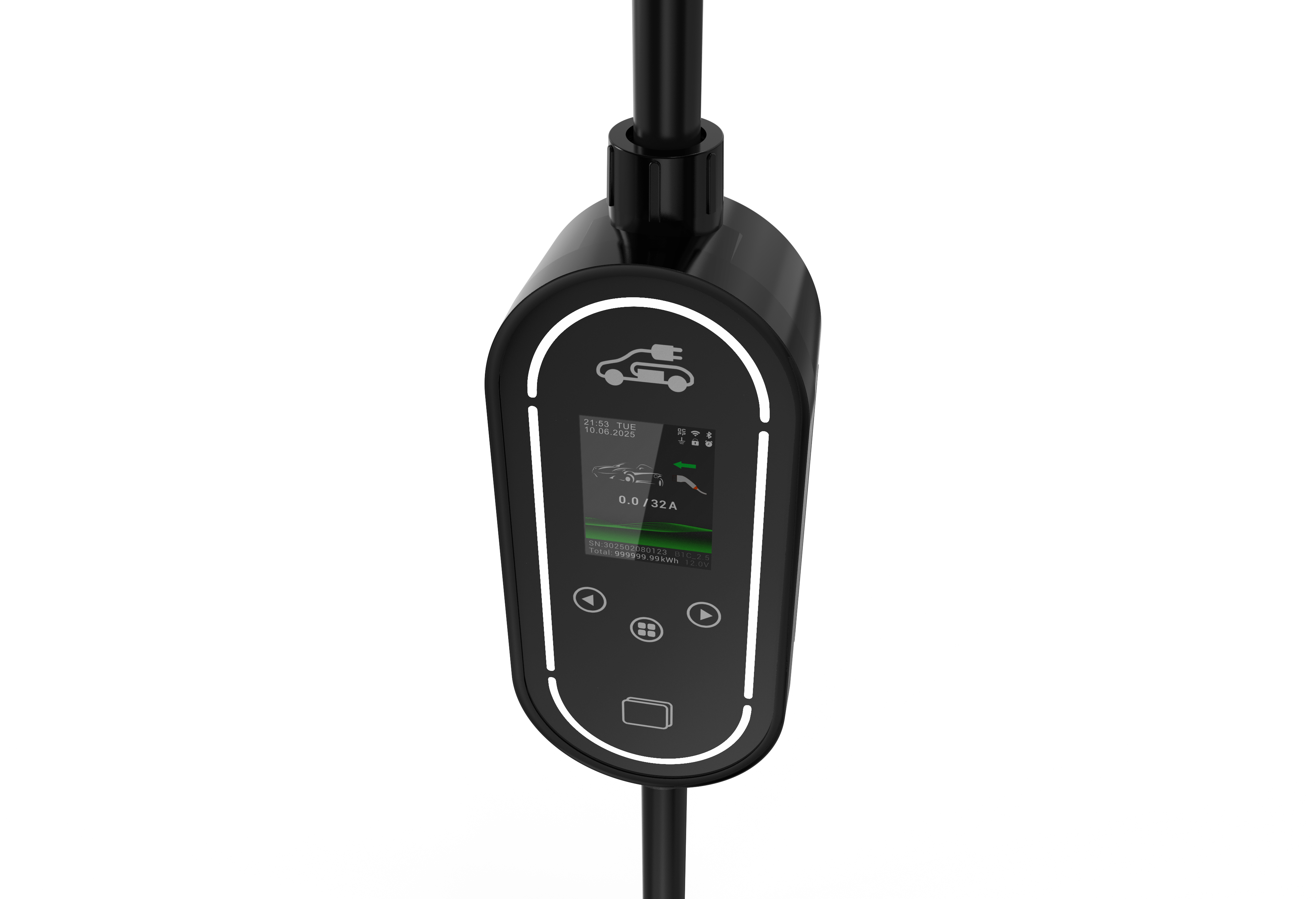 High Performance 7.36kW 32A Smart EV Charger With WiFi/Bluetooth LCD ...