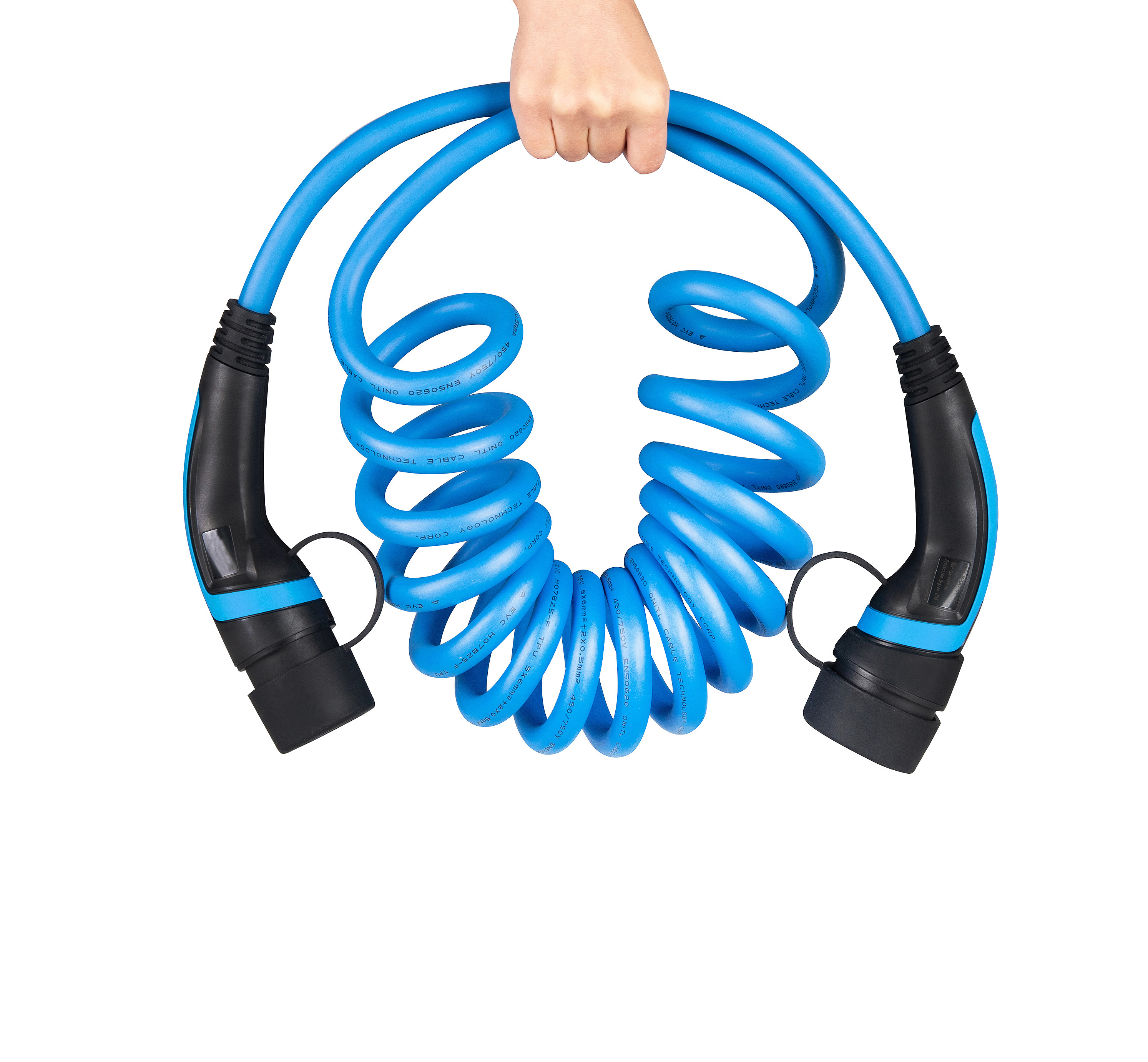 Spiral 7kW Type 2 To Type 2 Charging Cable 32A 250V 1 Phase IEC 62196 ...