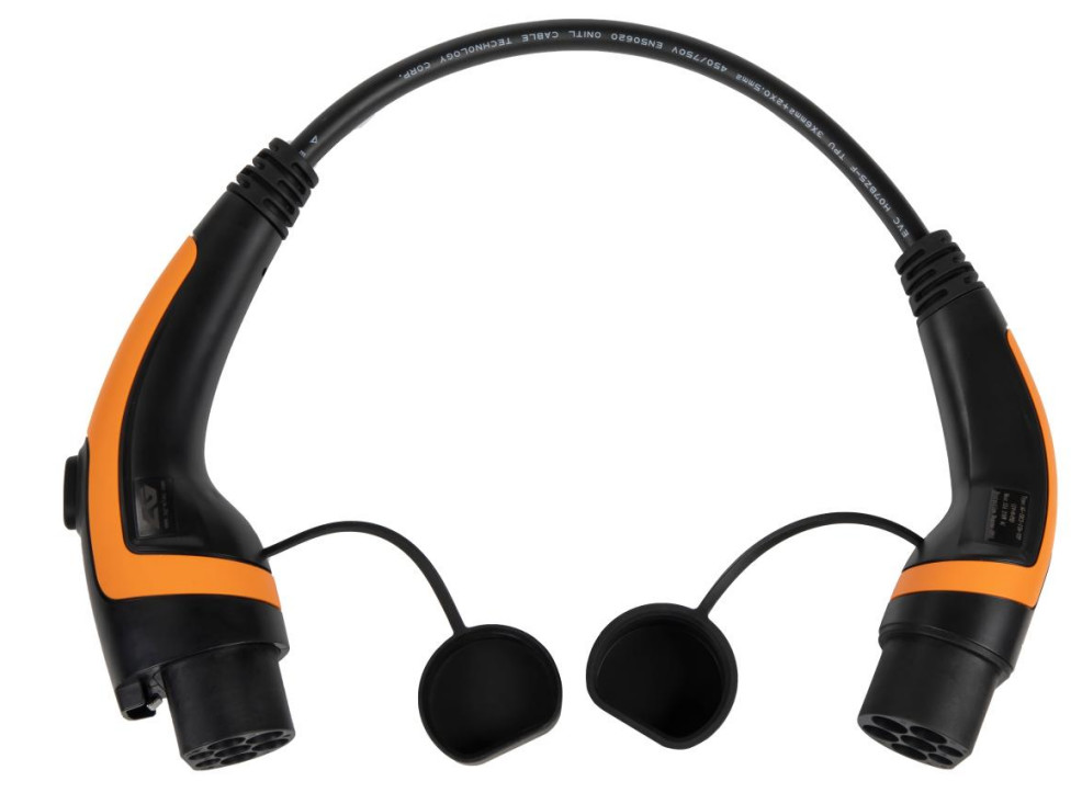 32A 7.4kW type 1 charging cable electric car mode 3 cable type 1 to type 2